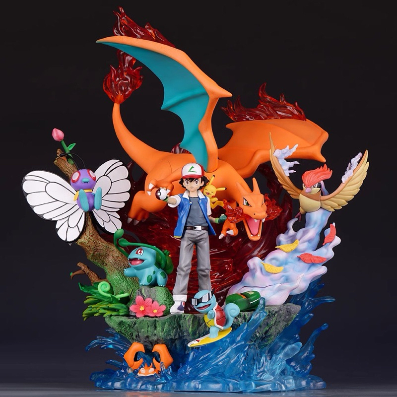 Pokemon Pocket Monsters Ash Ketchum Model With LED Light | Shopee ...
