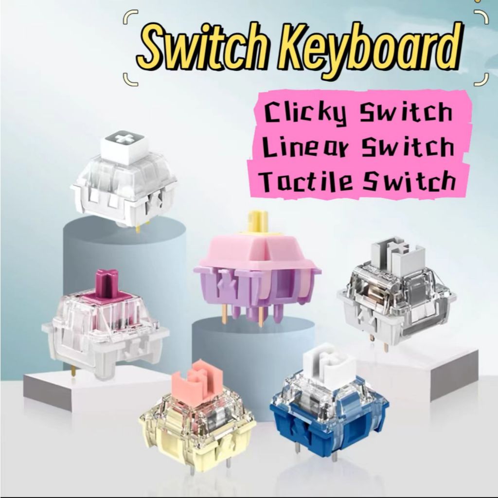 Switch Red Blue Mechanical Keyboard Button (Cherry Mx Style) 2 Pin ...