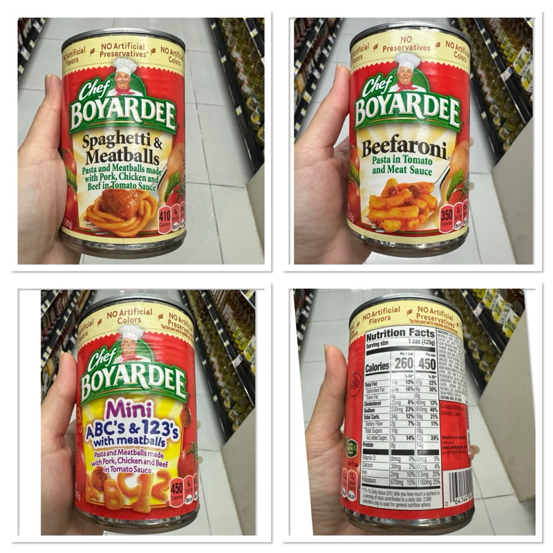 Chef Boyardee Spaghetti & Meatballs 411 G/Beefaroni Pasta in Tomato And ...