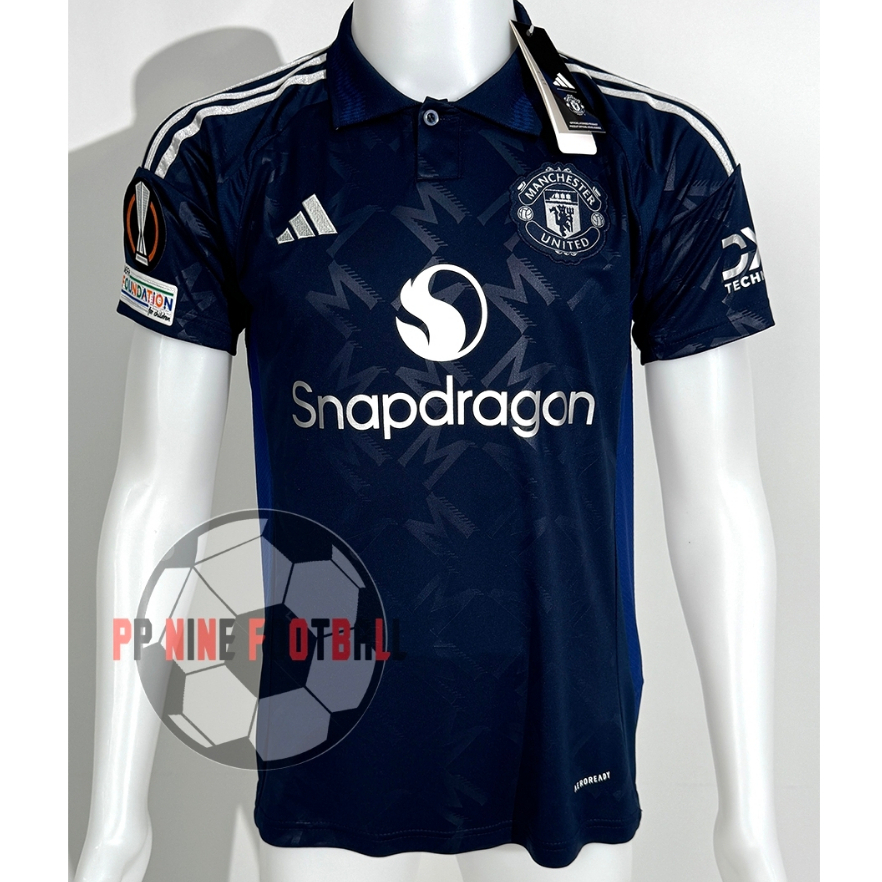 New !! Jersey [3A] Man U Away 2024/25 Grade Fans Fluffion With Am And Be Name Premier League UEL ...
