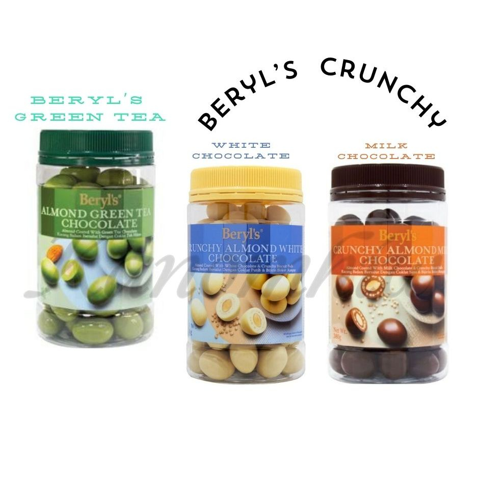 Beryl's Almond Chocolate Product Of Malaysia With Crunchy And Green Tea ...