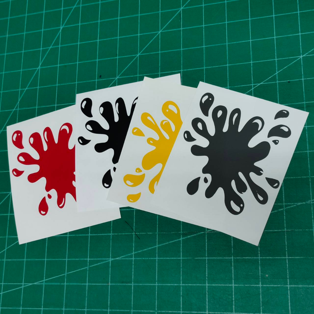 Die Cut Sticker Mud Splash Pattern Ink Assorted Colors For Decoration ...