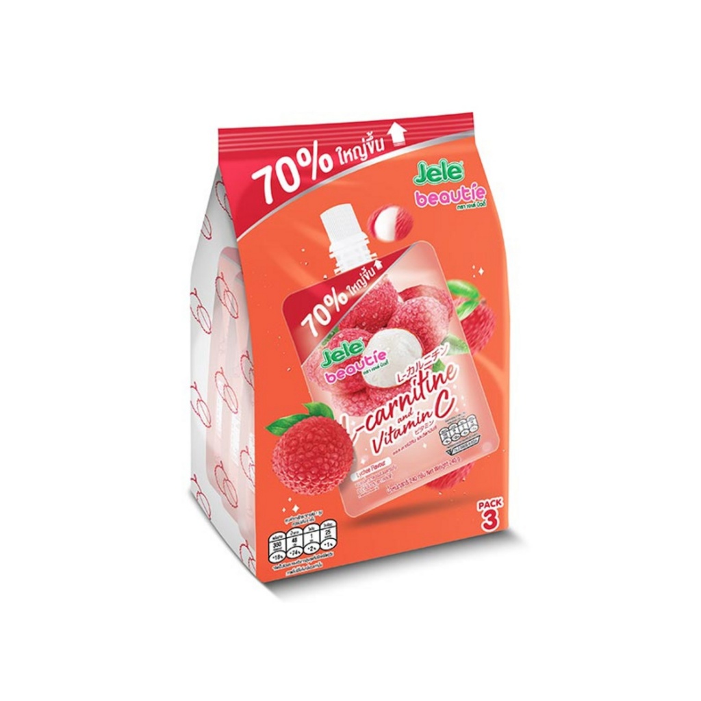 Jele Beauties Lychee 240g (3pcs Pack) | Shopee Philippines