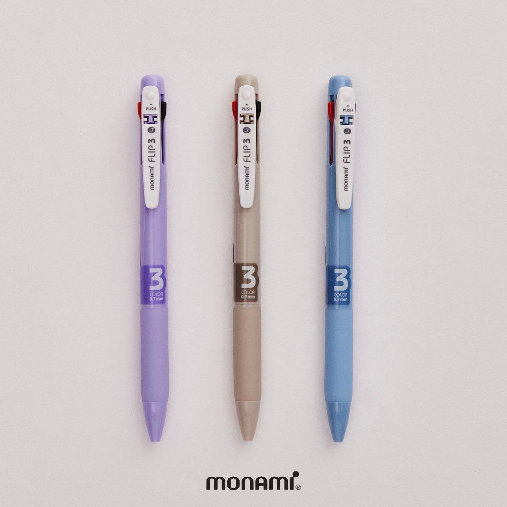 MONAMI Ballpoint Pen 3 Systems Model FLIP 3 DELIGHT Imported | Shopee ...
