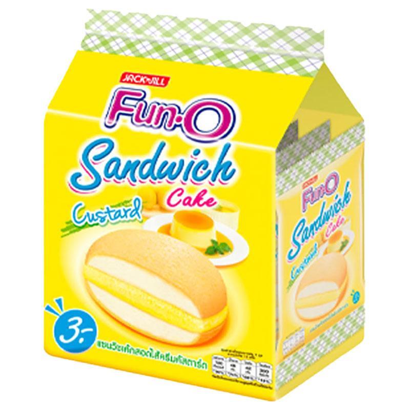 Fun-O Sandwich Cake Filled With Custard Cream 13g Pack 12 Pieces ...