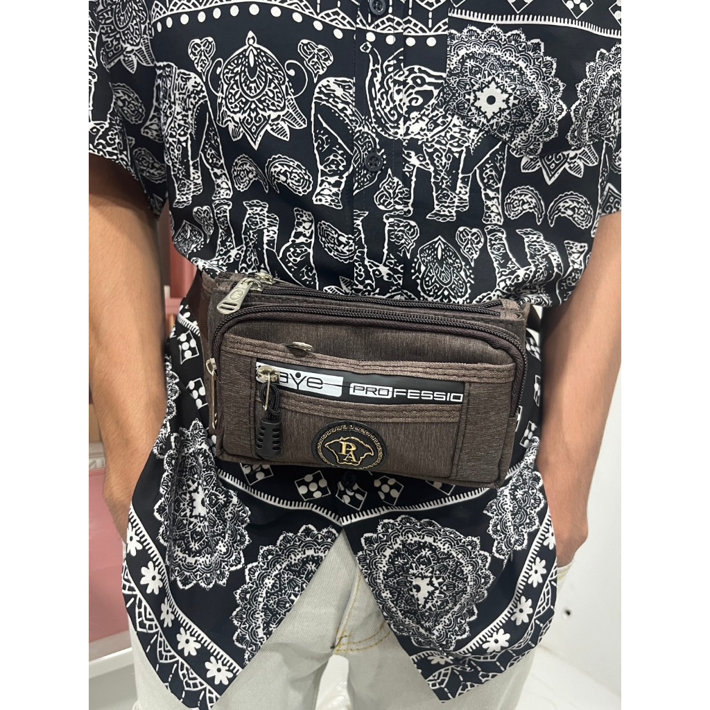 Small Waist Bag Canvas Fabric Chest Model PA | Shopee Philippines