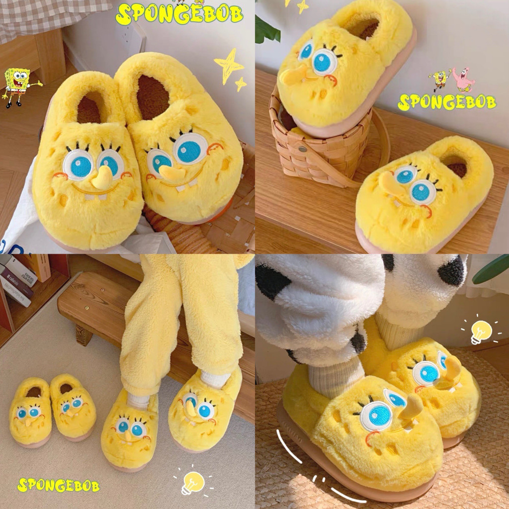 Sent From Thailand SpongeBob Shoes Slipper Soft | Shopee Philippines