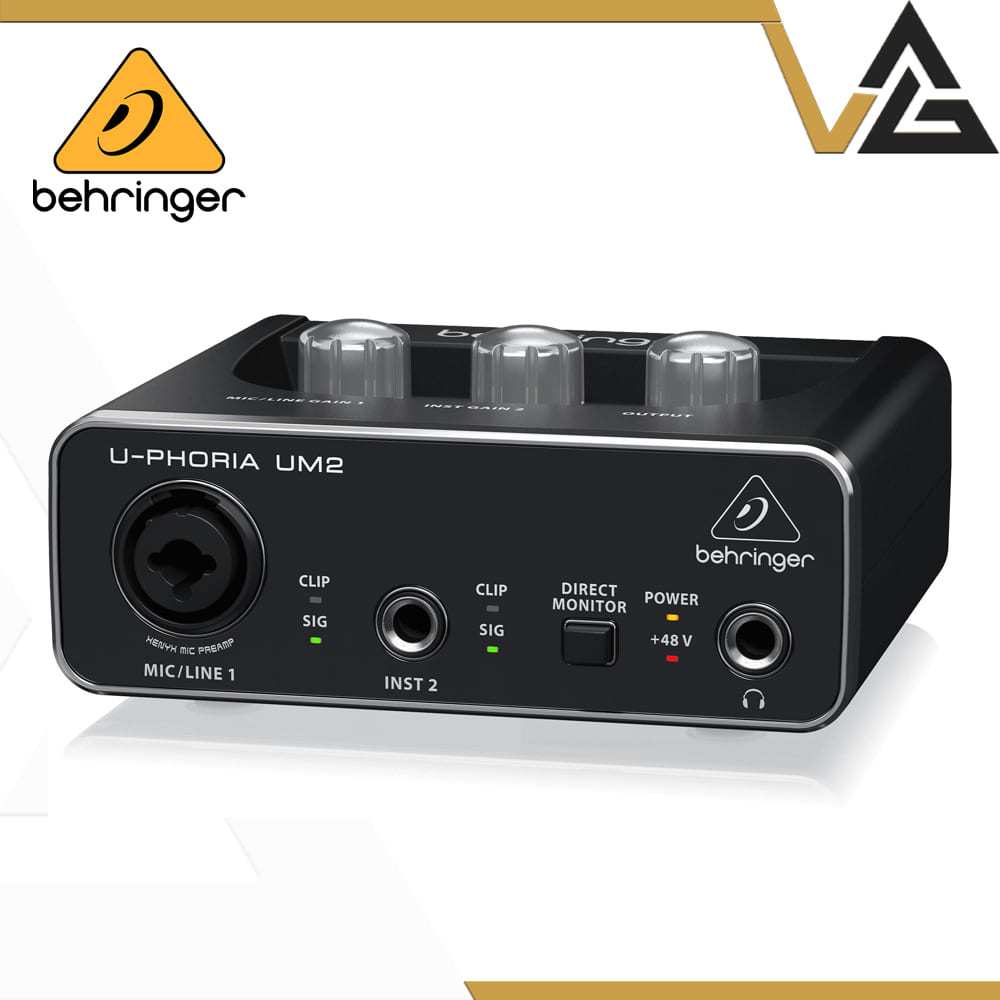 Behringer Audio Interface U-PHORIA UM-2 Compact Size 2 Input Equipped ...