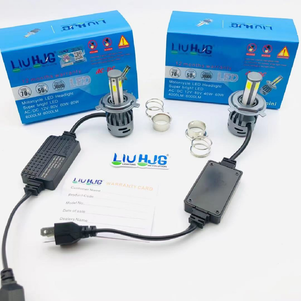 Motorcycle Led Headlight Bulb Car 6 Wheels 3 Pin Connector 4led With
