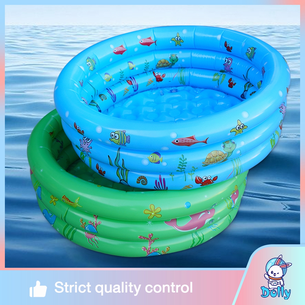 Round Inflatable Swimming Pool Children's A Cushioning Floor Size 80 x ...