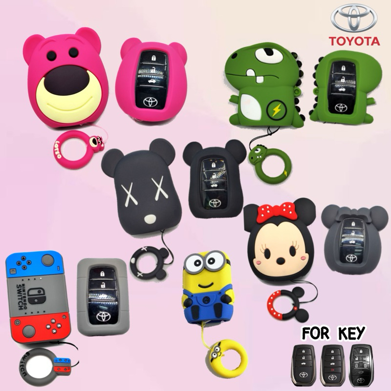Cartoon Car Remote key Case For TOYOTA Innova Zenix/Fortuner GR/Alphard ...