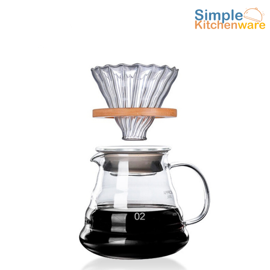 Fresh coffee Drip set dripper 3 Sizes 300ml 500ml 700ml Alechaung ...