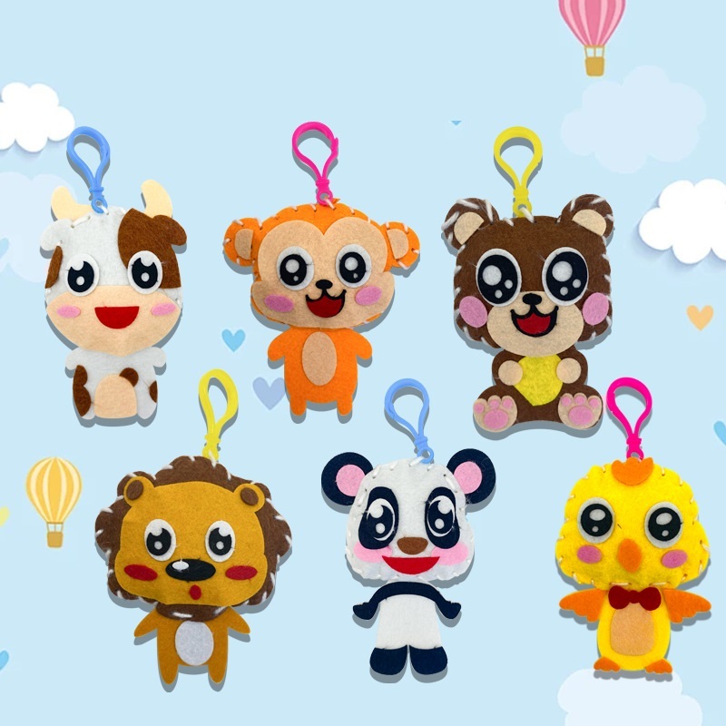 DIY Keychain Doll Cute Cartoon Toy Kids Crafts Handmade | Shopee ...