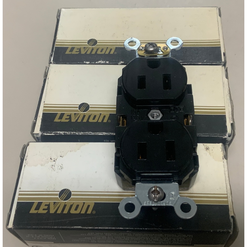 Leviton 5262-E Wall Plug (USA) Black | Shopee Philippines