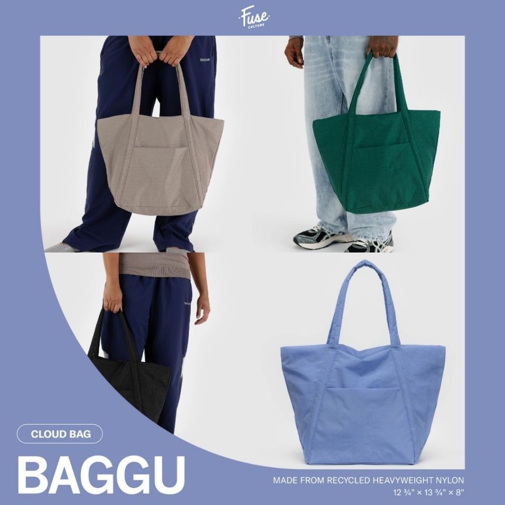 BAGGU Cloud Bag Foldable Crossbody Lightweight Luggage Available In 2 Sizes. | Shopee Philippines