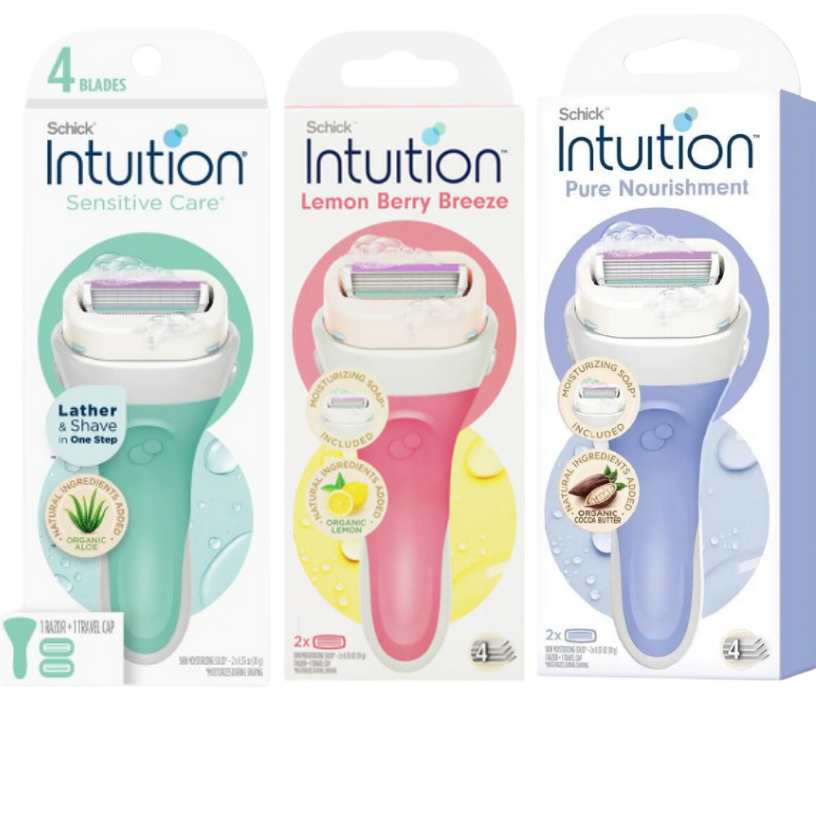 SCHICK INTUITION SENSITIVE CARE Razor 4-Level Blade!!3 Recipes ...