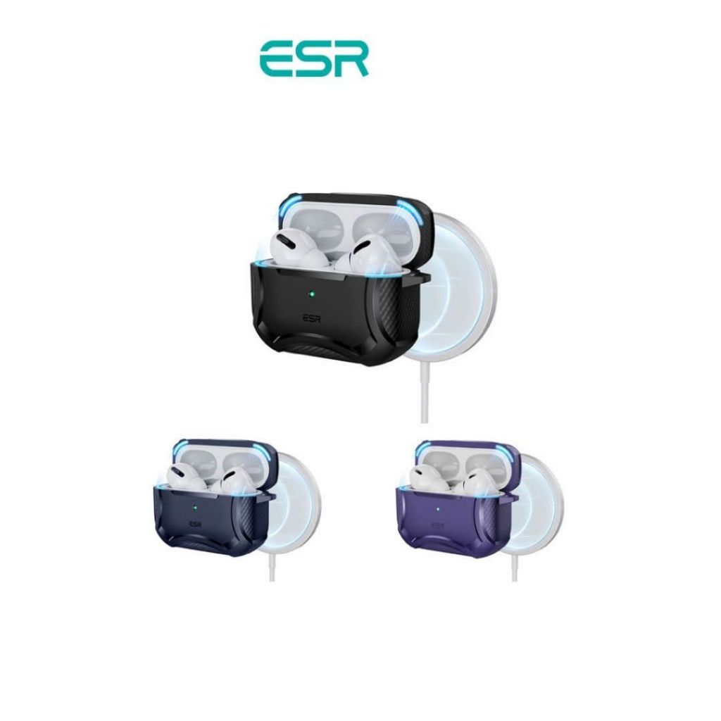 ESR Cyber Armor Tough Case with HaloLock for AirPods Pro (1st/2nd ...