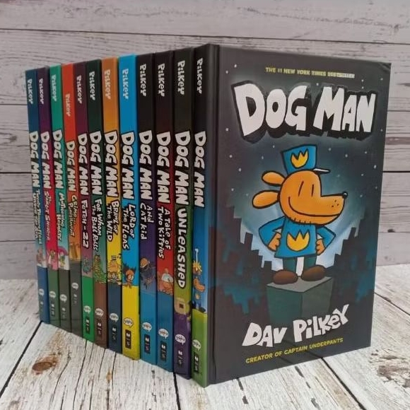 Dog Man set 12 books. by Dav Pilkey English Comic | Shopee Philippines