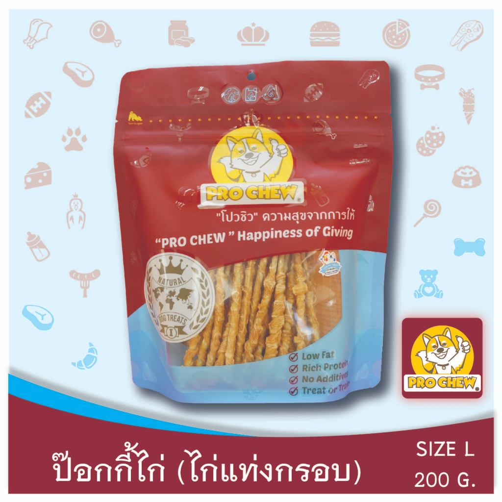 PRO CHEW Crispy Chicken Stick 200g Po Chiw Pocky (Crispy Stick) Size L ...
