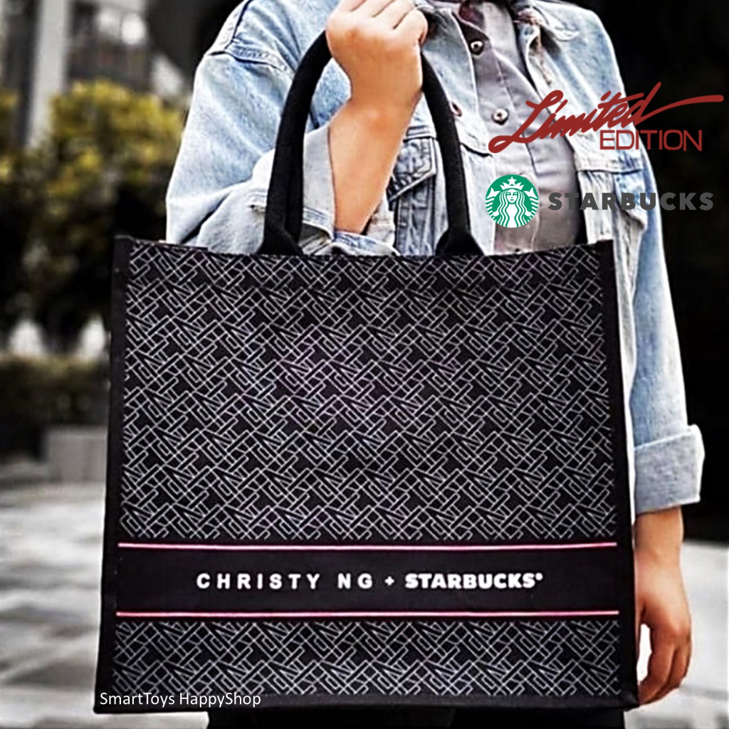 Starbucks Special Edition Big Canvas Bag Christy NG + Limited Black ...