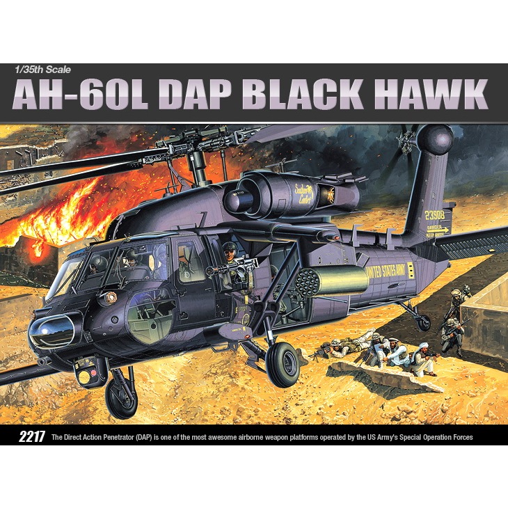 Plastic Assembly Model ACADAMY MINICRAFT Scale 1/35 AH-60L DAP BLACK ...