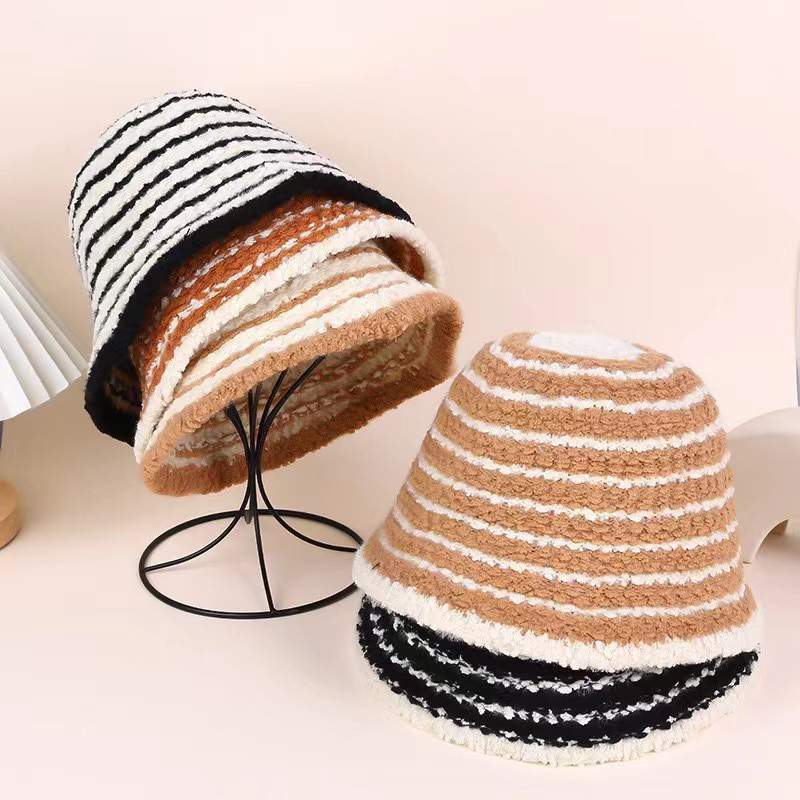 (G) Bucket Hat Striped Sun Protection Braided Rope | Shopee Philippines