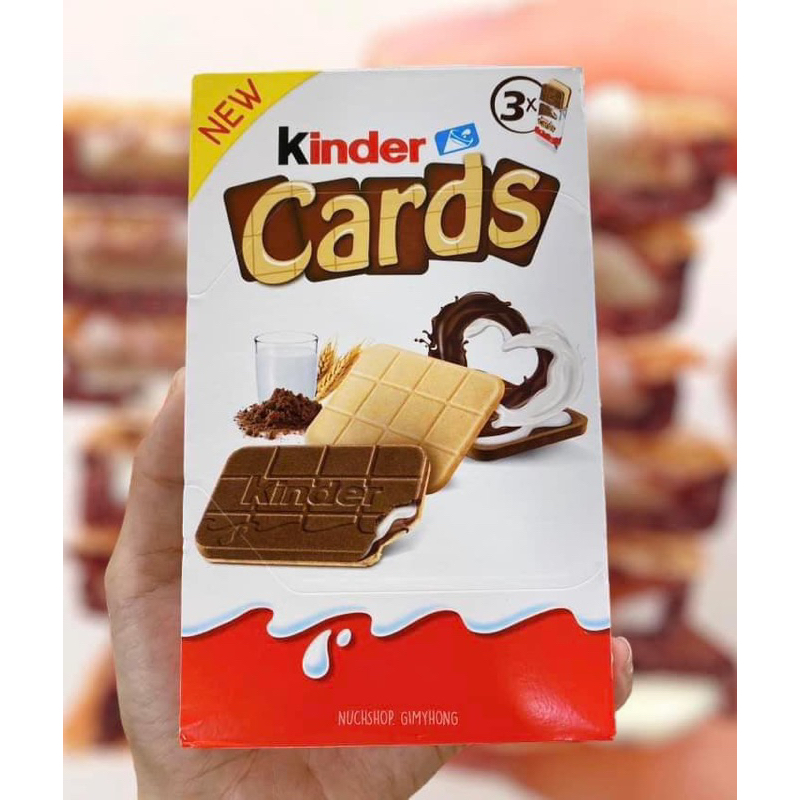 Kinder Cards Chocolate Wafers 1 Box Contains 3 Packs 2 Pieces Each ...