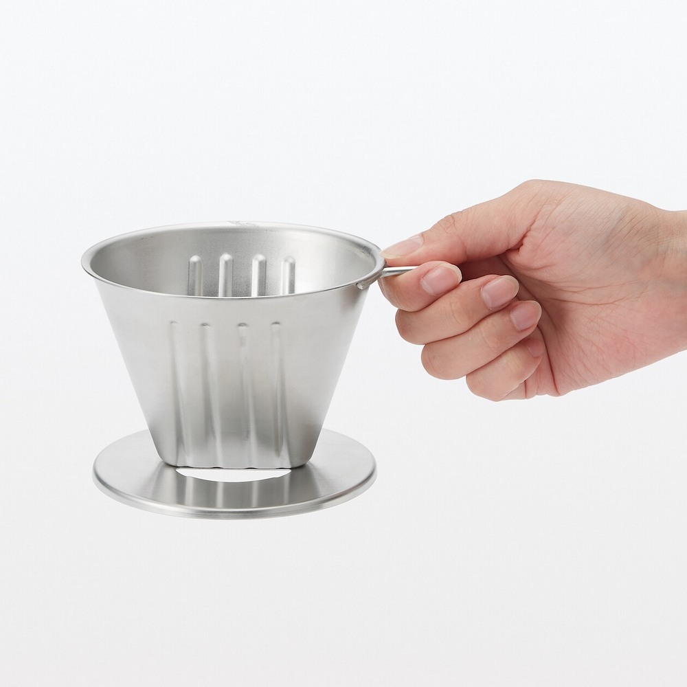 MUJI Stainless Steel Coffee Dripper For 2–3 Cups (Stainless Dripper ...