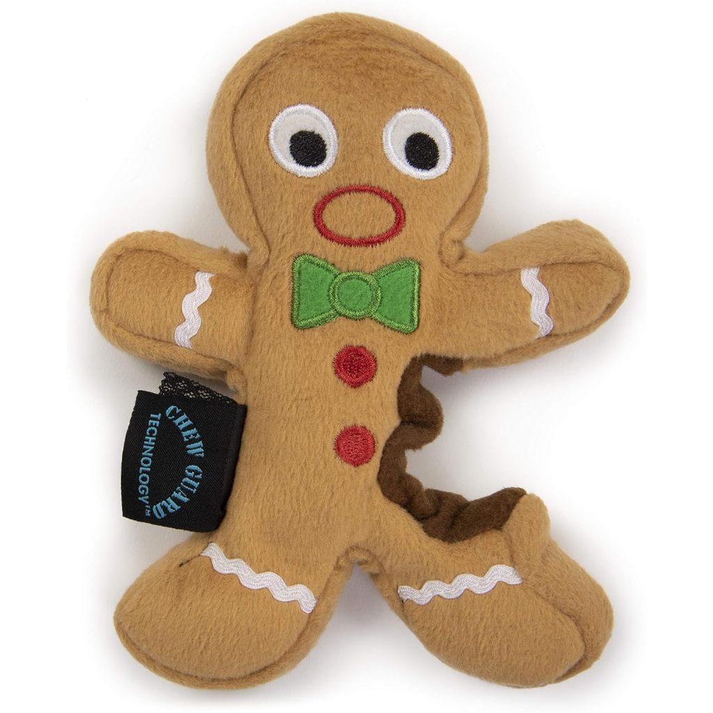 Dog Toy goDog Gingerbread Doll Christmas For Small-Large Dogs Imported ...