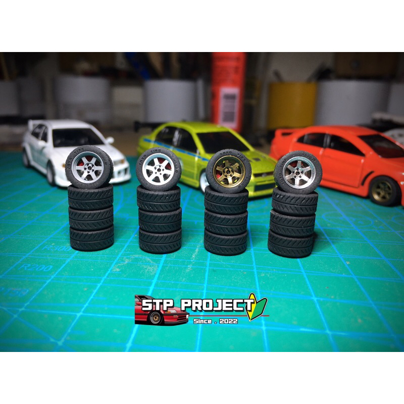 10.2 Mm TE37v Paste Model Car Wheels For 1/64 Scale (Not Including Car ...