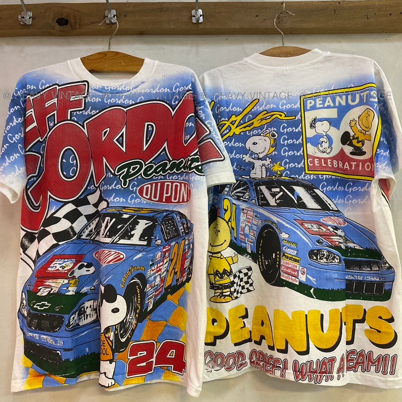 PEANUT NASCAR Authentic Label vintage shirt Racing Car Snoopy Cartoon ...