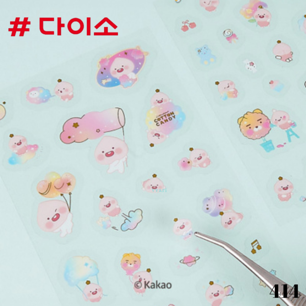 Daiso korea Kakao Friends Transparent Sticker Decoration Diary Frame ...