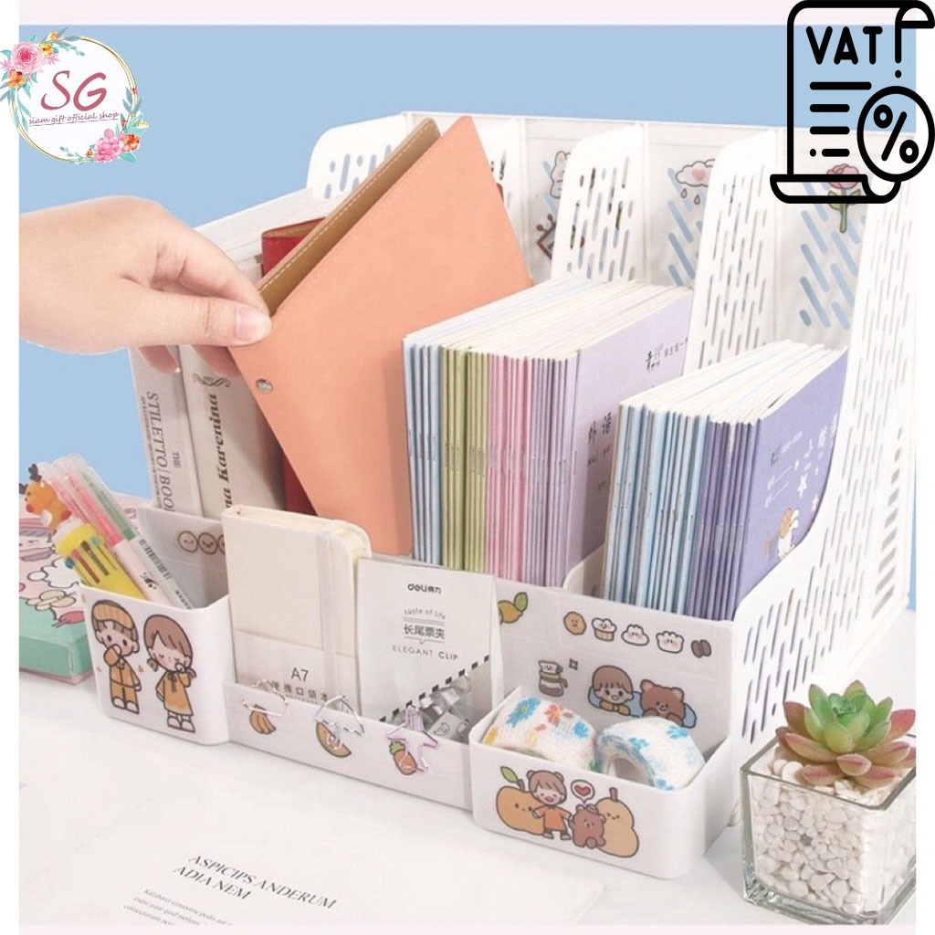 Document Folder A4 Paper Holder Pen Book File Storage Rack Organizer On ...