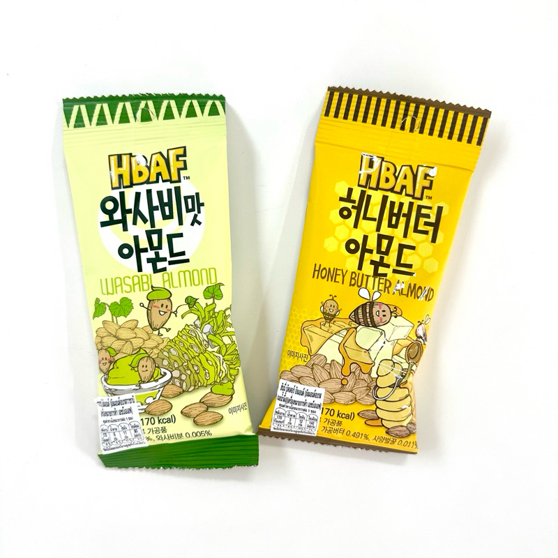 HBAF Almond Tom's Famous Korean Honey Butter And Wasabi Flavor 30g (Small Pack) | Shopee Philippines