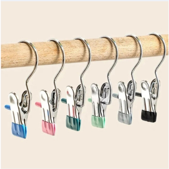 XIKELAI Stainless Steel Clothes Pegs Clip Assorted Colors (10pcs ...