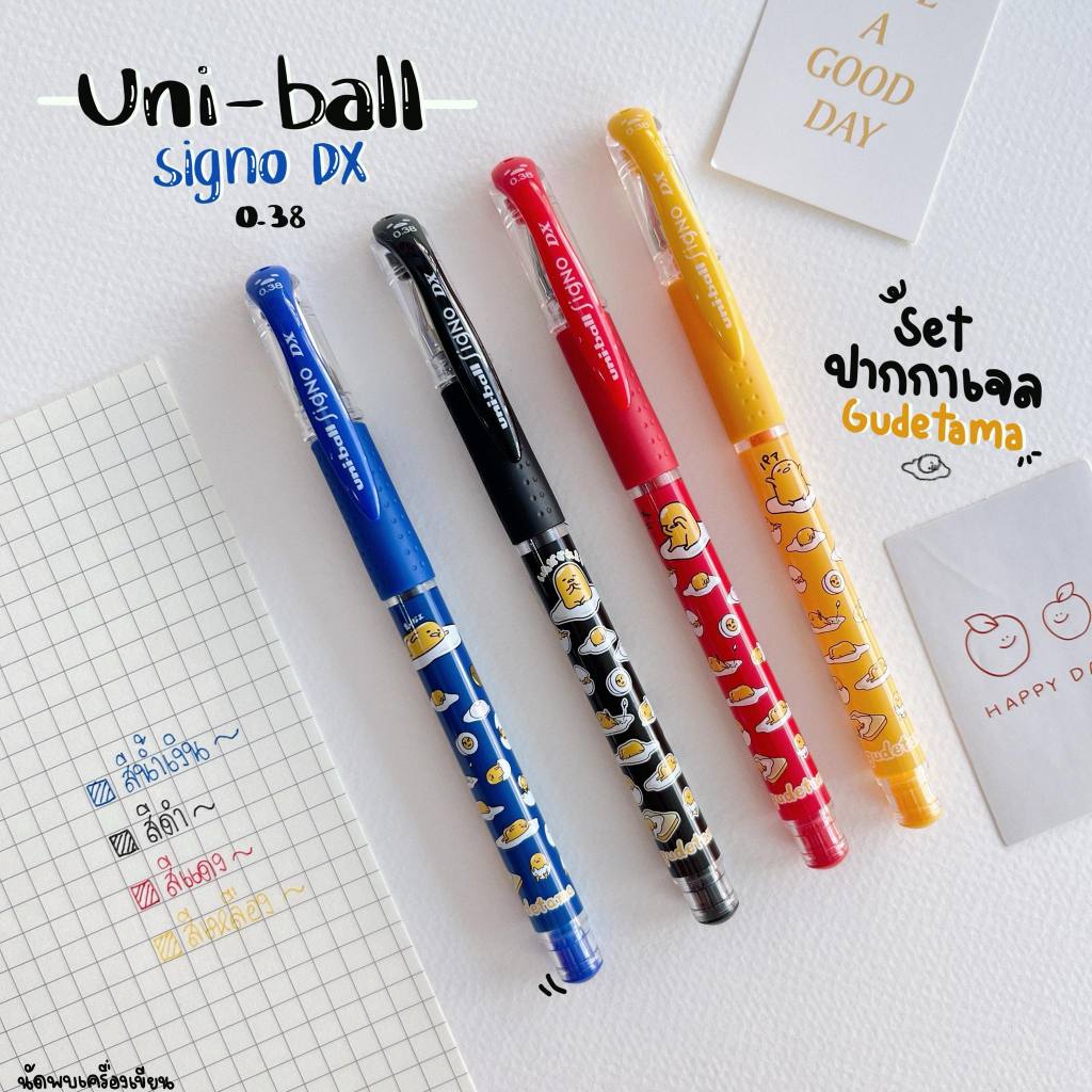 UNI SIGNO DX GUDETAMA SET Waterproof Gel Pen Original Copyright From ...