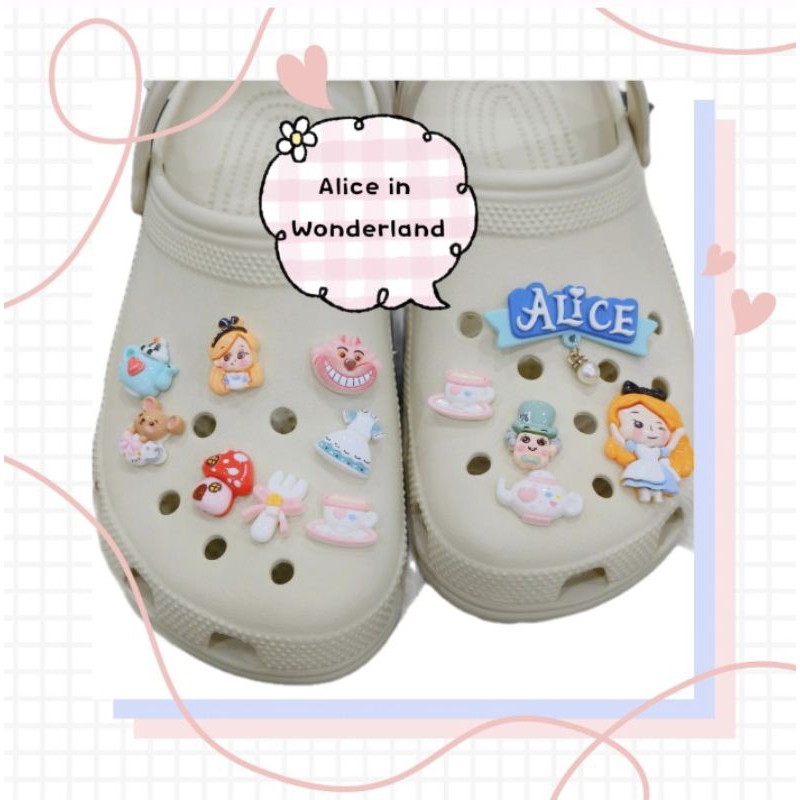 Jibbitz Alice in Wonderland Jibit Resin Cartoon Characters Many Pieces ...