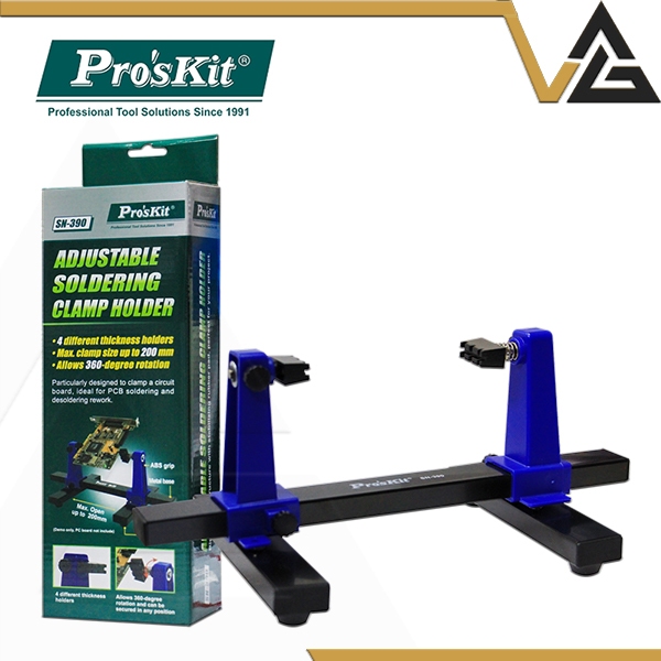 PRO'S KIT SN-390 Work Bench Board Holder PCB Adjustable Soldering Clamp | Shopee Philippines
