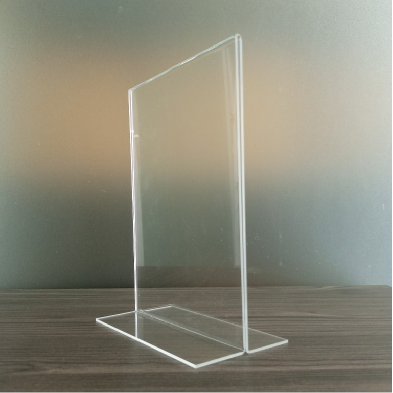 Acrylic Table Sign Board A5 Vertical 21.5x15 cm Clear 2-Sided Display T ...