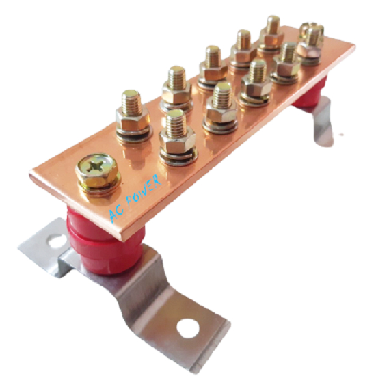 Ground Bus Bar G.50 x H.6 Mm.parallel Drilling Type M8x20 Screw with ...