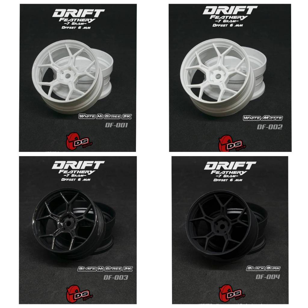 Radio Controlled Car Wheels (2 Rings) Pattern 5y-Spoke 6mm Offset 8mm ...