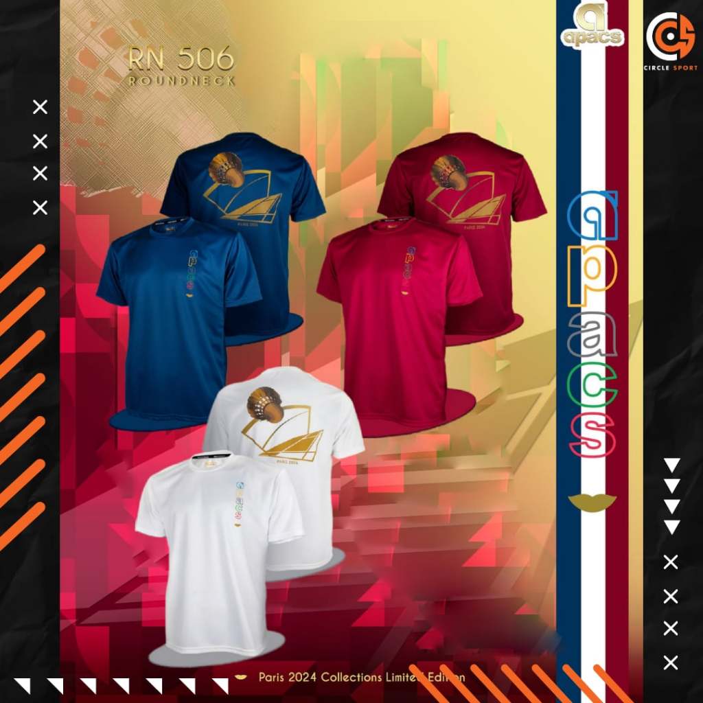 APACS Paris Olympics Series RN506-AT Badminton Shirt *Screen Add ...