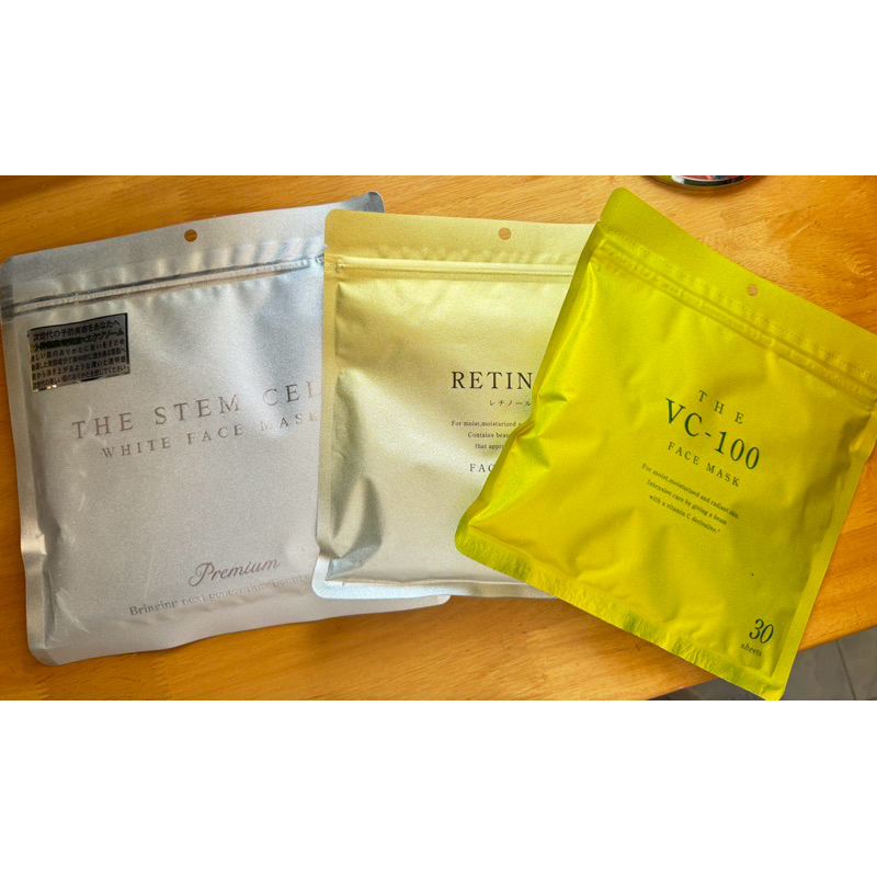 Facial Mask Sheet Imported From Japan Retinol/The stem cell white/The vc-100 Face 30 Sheets ...