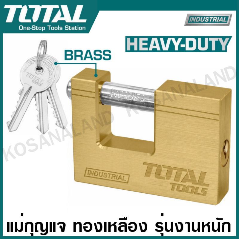 Total Brass Padlock Heavy Duty 60mm/70mm/80mm Model TLK32603/TLK32703 ...