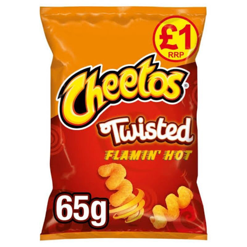 Cheetos Twisted flamin hot 65g. Imported Spicy Spiral Shape | Shopee ...