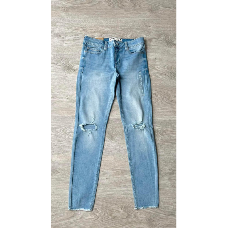 GARAGE Soft Jeans Stretch Full Body Cut Legs Off The Knee Chic ...