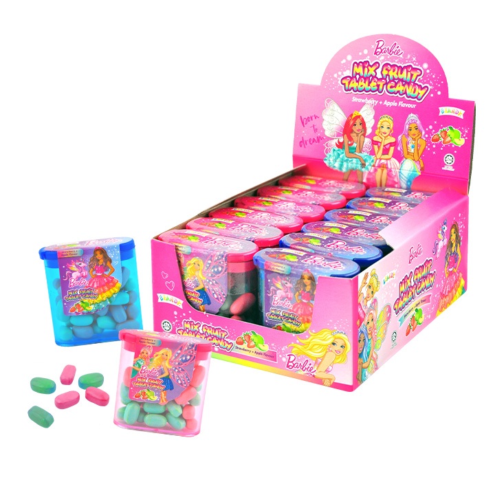 Barbie Candy Pellets Strawberry And Apple Flavor 17 G. *** Pack 12 Pcs ...