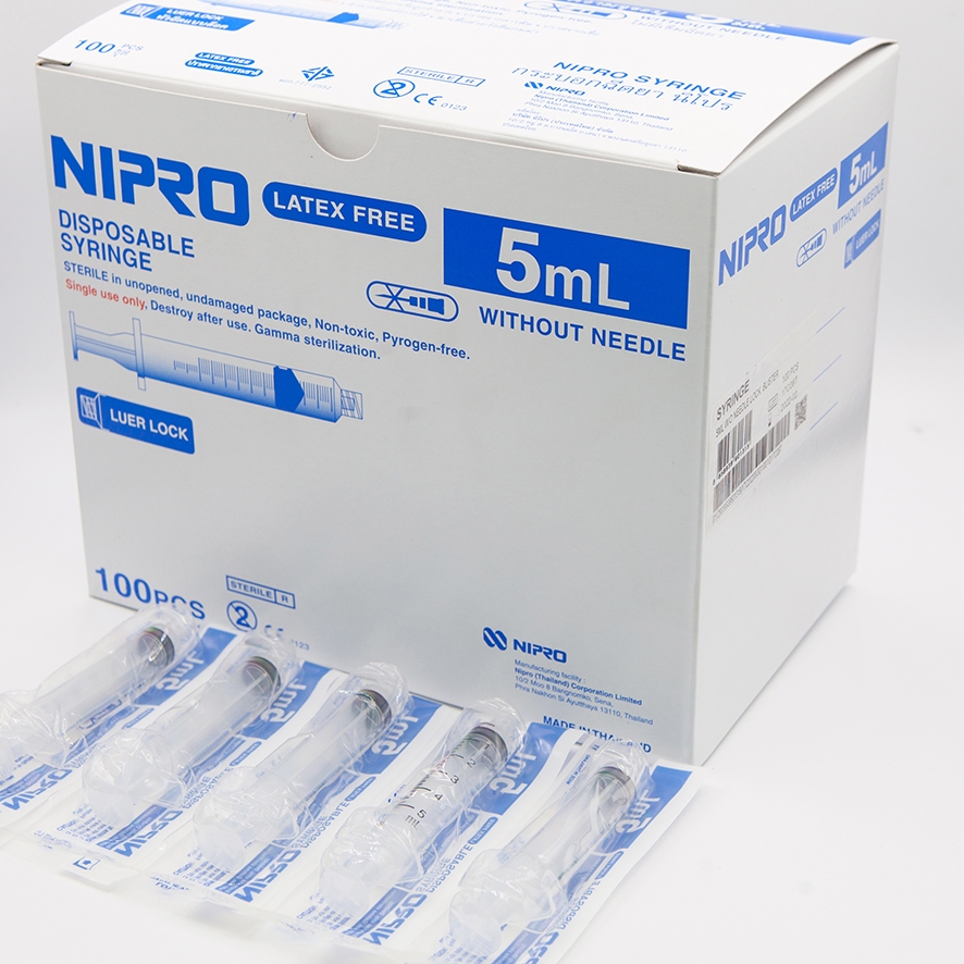 Plastic Syringes (No Needle) NIPRO 5ml. Head LOCK Type(LUER) | Shopee Philippines