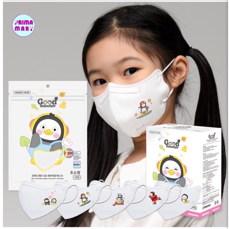 Good Manner kids Mask 2D kf94 Latest Model Penguin Pattern Made in ...