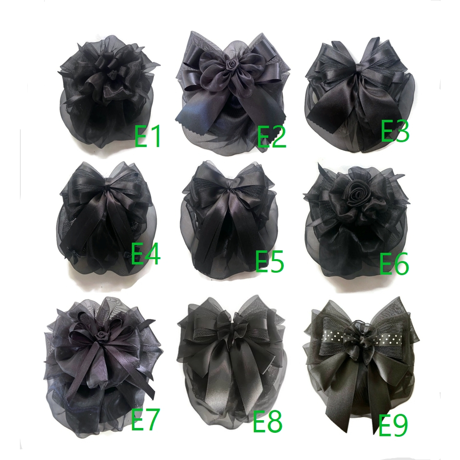 Net Bow Hair (Black) Clip 10 cm Color 4 Glass Cloth Ribbon Polite Nurse ... Net Bow Hair (Black) Clip 10 cm Color 4 Glass Cloth Ribbon Polite Nurse ...